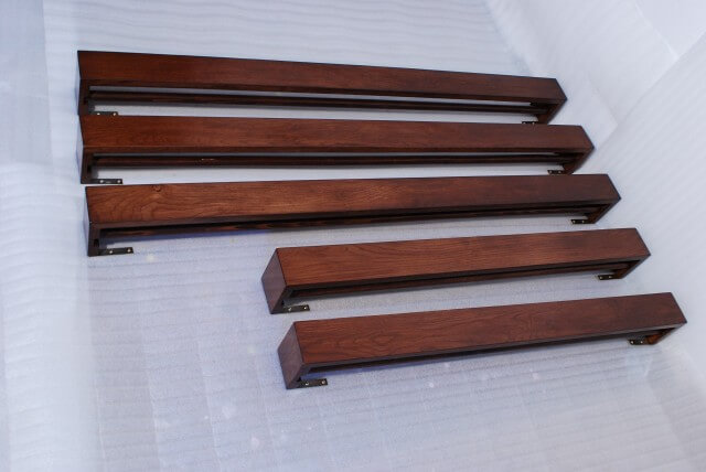 Traditional Oak curtain rods