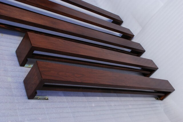 Traditional Oak curtain rods